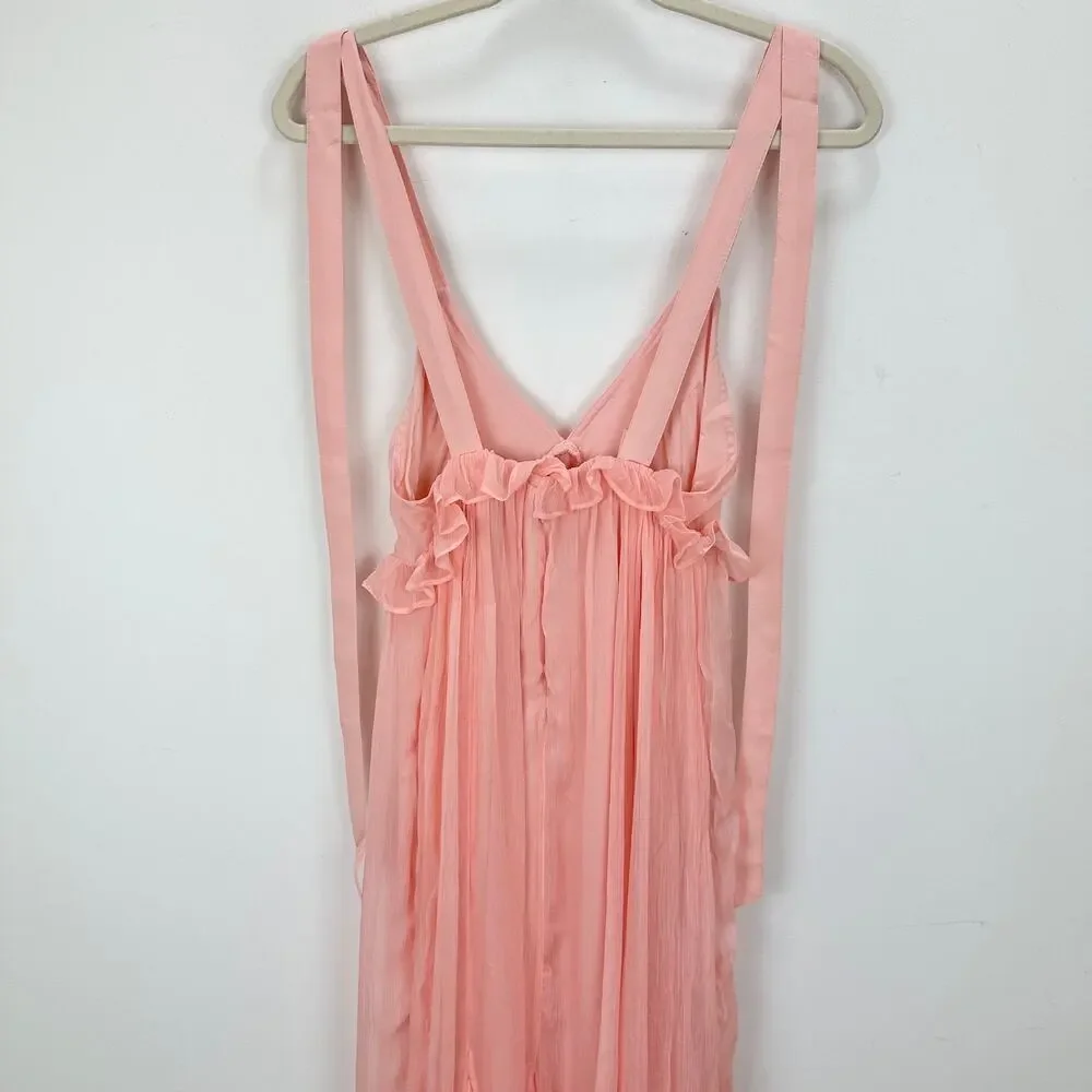 J. Crew | Dresses | Jcrew Collection Ruffle Trim Midi Dress Crinkle ...